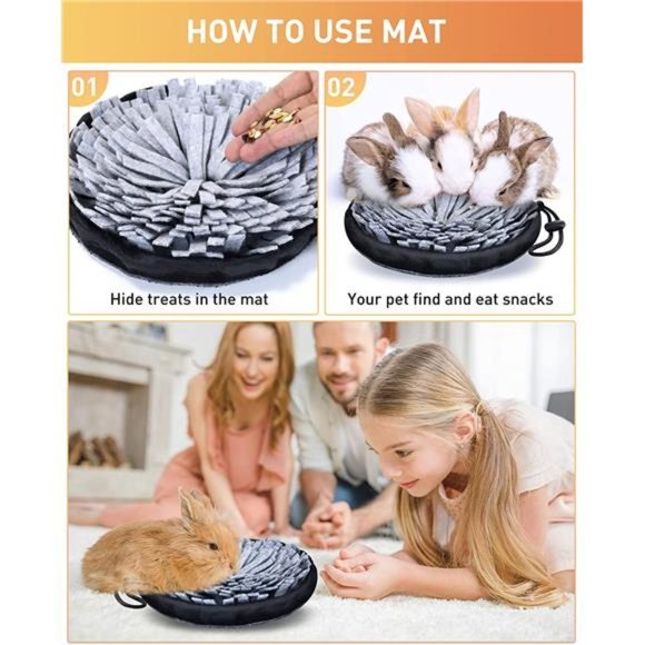 Small Pets | Rabbit Foraging Mat Small Pet Puzzle Toy Polar Fleece Pet ...